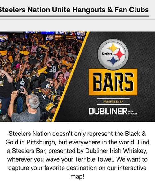 Fairport Village Inn is an official Steelers Backers Bar